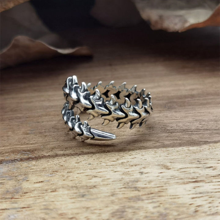 YADUN Punk Centipede Ring For Teen Metal Gothic Vintage Winding Couple ...