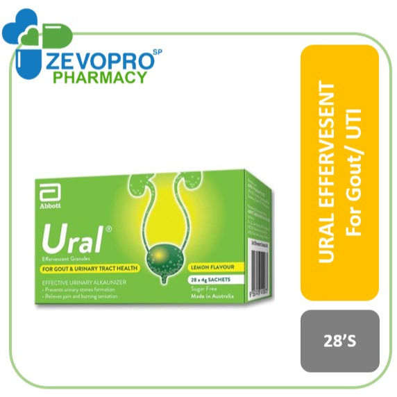 URAL EFFERVESCENT POWDER Original Lemon flavour 28x 4G | Lazada
