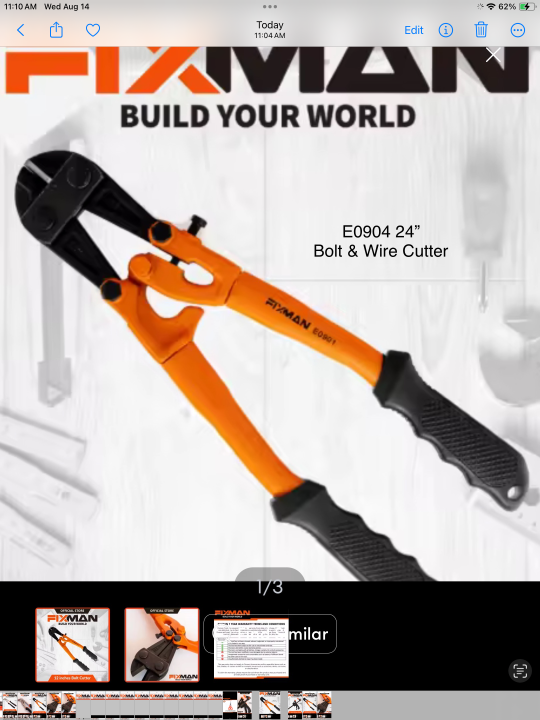 Fixman Bolt and Wire Cutter 24" | Lazada PH