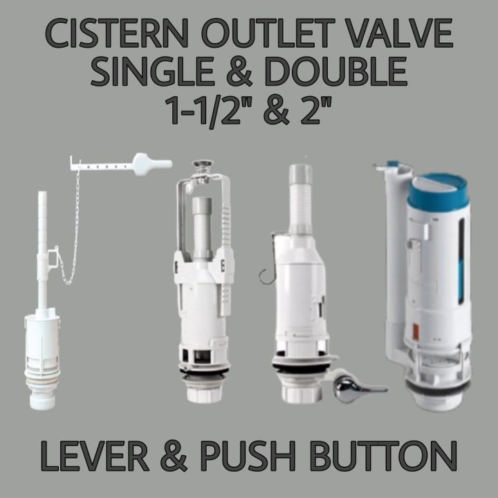 PAKAI Toilet Cistern Outlet Flush Valve Single Flush 40MM(1-1/2) / 50MM ...