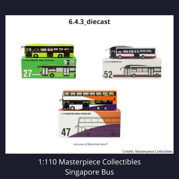 [Local Stock] 1:110 Masterpiece Collectibles Singapore Bus | SG Bus ...