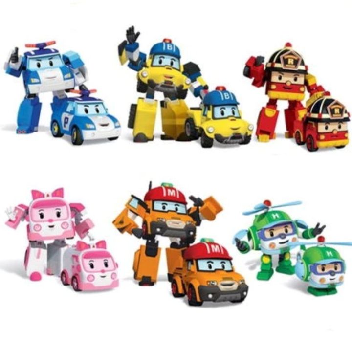 Super Cute Children's Gift Transforming Robot Car Toy Set Children's ...