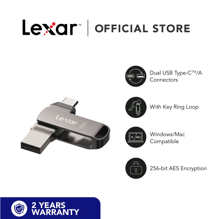 Lexar 32GB/64GB/128GB/256GB JumpDrive D400 Dual Drive USB 3.1 Type-C | Lazada