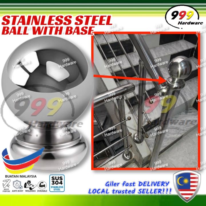 999 STAINLESS STEEL BALL WITH ROUND BASE / HOLLOW CAP BALL SET ...