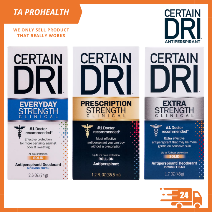 Certain Dri Prescription Strength Clinical Antiperspirant Roll-On ...