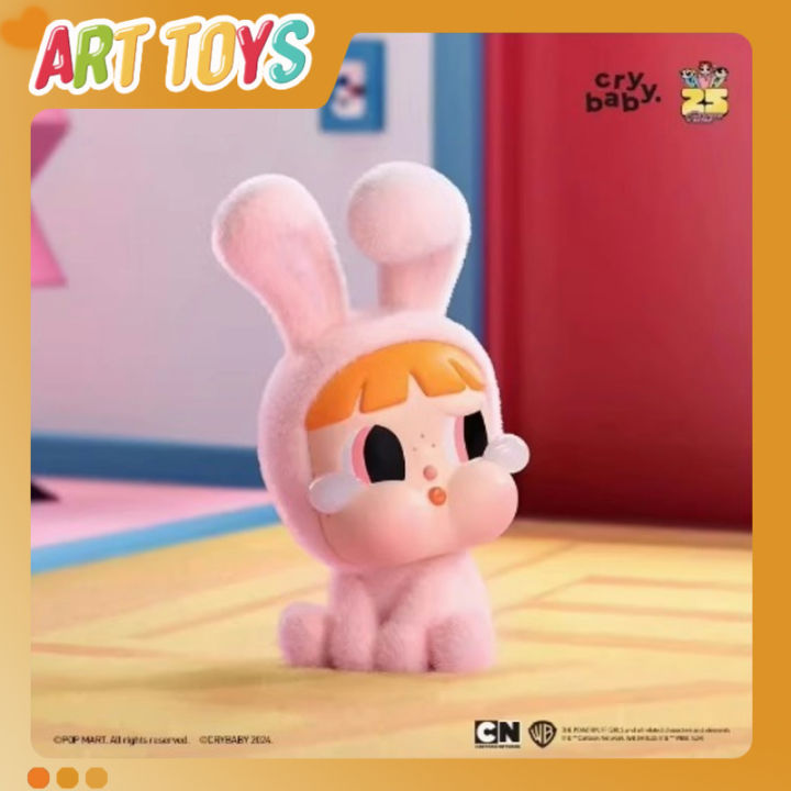 【Genuine】POP MART CRYBABY × Powerpuff Girls Series Figures Clear Figure ...