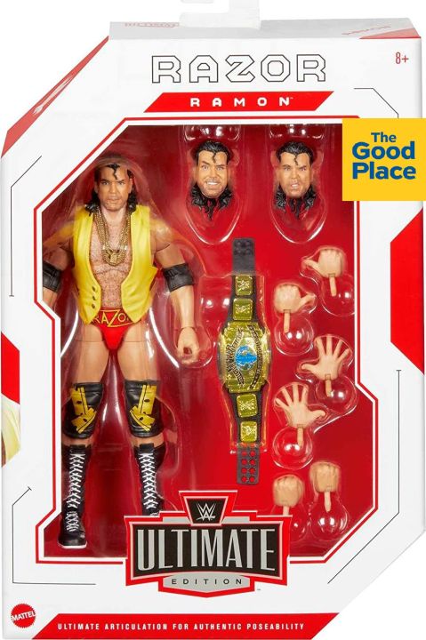 MATTEL WWE Ultimate Edition Razor Ramon with Championship Belt and ...