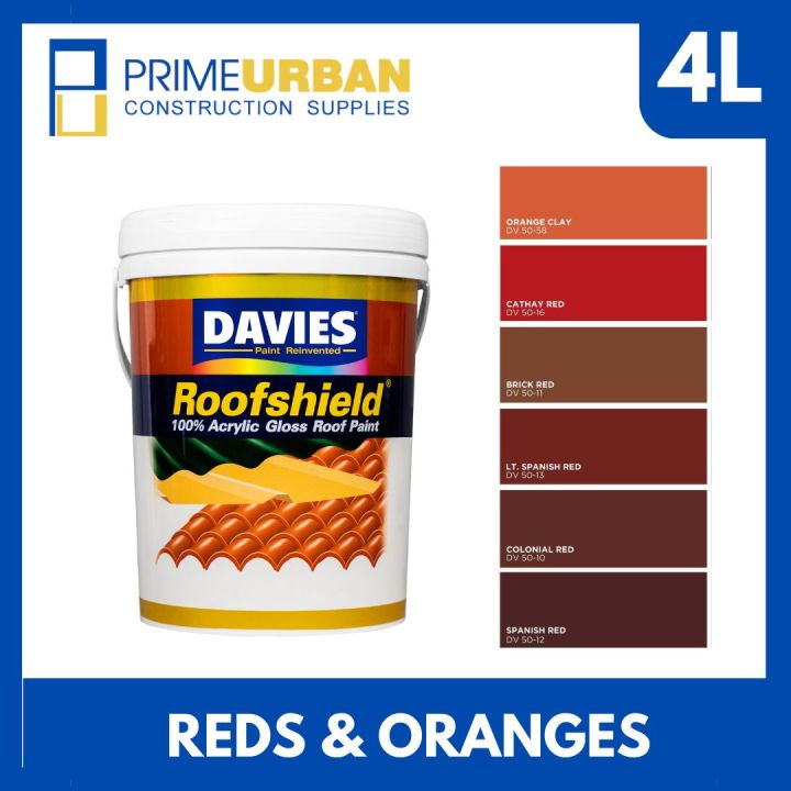 DAVIES ROOFSHIELD 100% Acrylic Gloss Roof Paint | Lazada PH