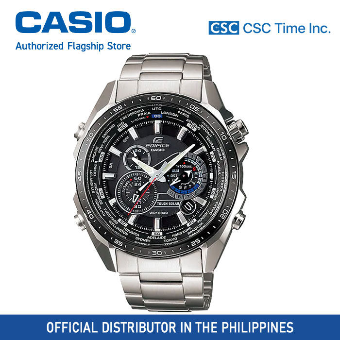 Casio Edifice (EQS-500DB-1A1DR) Silver Stainless Steel Strap ...
