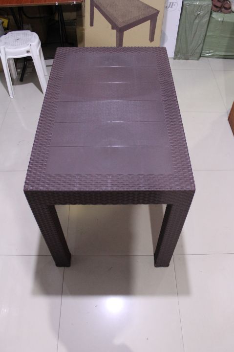 PLASTIC RATTAN TABLE Dining/Outdoor Use Table (24 x38 inches ) | Lazada PH
