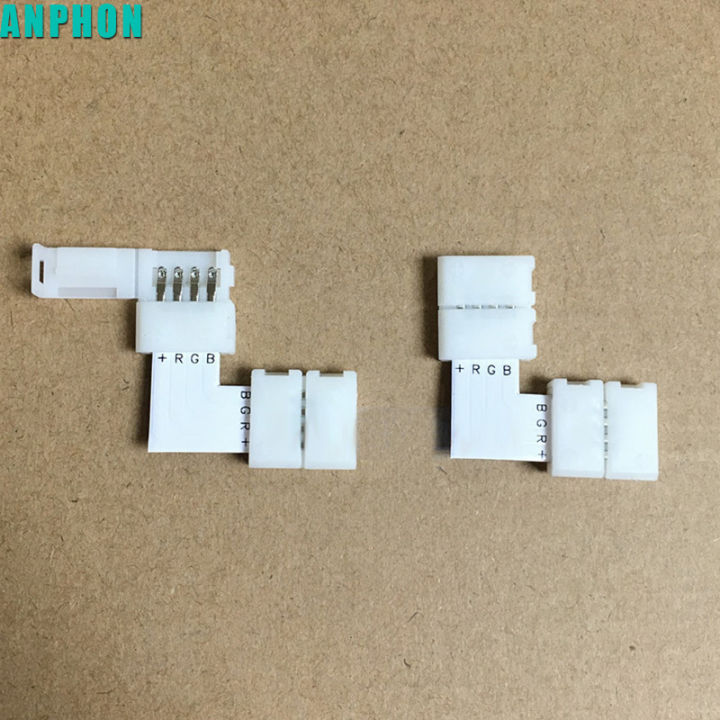 LED Strip Connector 4Pin 10mm L Shape For Connecting Corner Right Angle ...