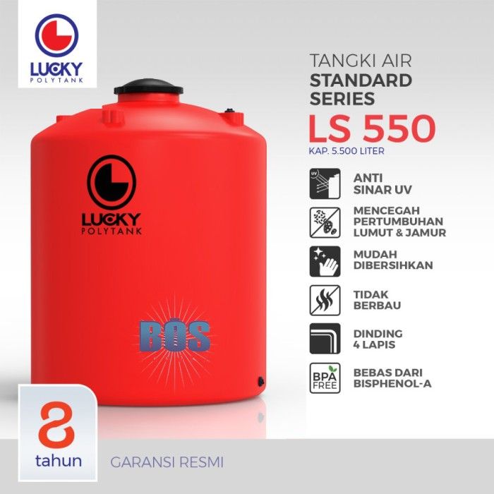 Tangki Air LUCKY Polytank LS 5000 Liter / Tandon Toren Water Tank ...