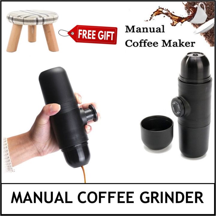 Mini Portable Ground Coffee Espresso Machine Hand Operated Coffee Maker ...