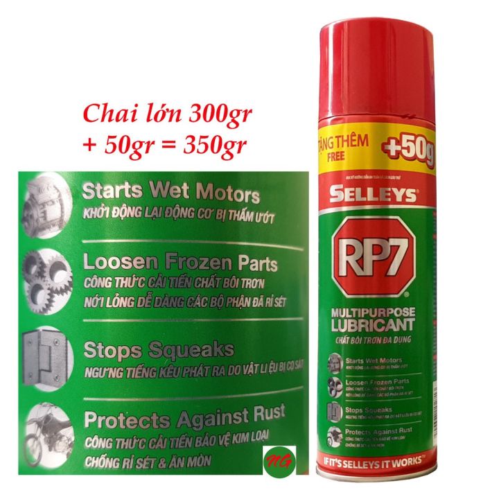 CHAI XỊT SELLEYS RP7 LỚN 350G, bình dầu chống gỉ rỉ sét, vệ sinh kim ...