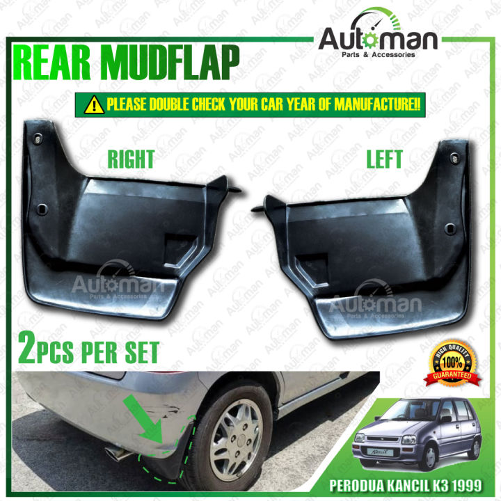 Perodua Kancil K3 1999 - 2000 REAR Soft Rubber Mudflap Splash Guard Mud ...