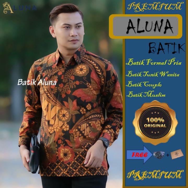 KEMEJA BAJU BATIK ALUNA KATUN JAWA SOLO FURING REGULAR PREMIUM PRIA ...