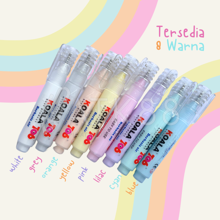 Correction Fluid Colour / Tipe-X Koreksi Pena Cair Warna Bentuk Pen ...