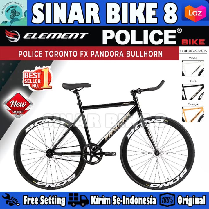 Sepeda Fixie POLICE TORONTO FX PANDORA BULLHORN By ELEMENT 700C Rem ...