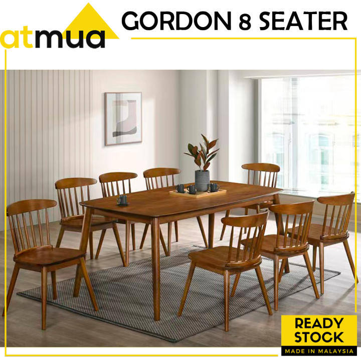 Atmua Gordon Dining Set 8 Seater Dining Set (1 Table + 8 Chairs) 100% ...