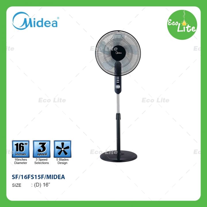 MIDEA MF-16FS15F 16" STAND FAN WITH TIMER | Lazada