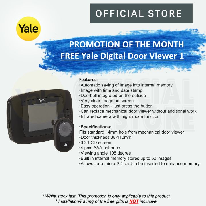 Yale YDR30GA + Luna Pro+ Digital Lock Premium Bundle | Lazada Singapore