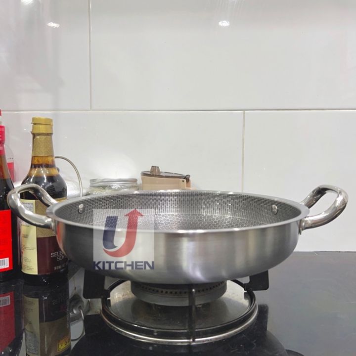 Honeycomb double-sided non-stick wok Kuali Periuk Sarang Lebah Frying ...