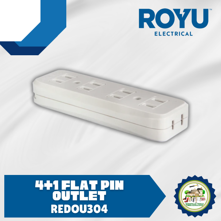 ROYU 4 + 1 Gang Surface Type Flat Pin Outlet | Lazada PH