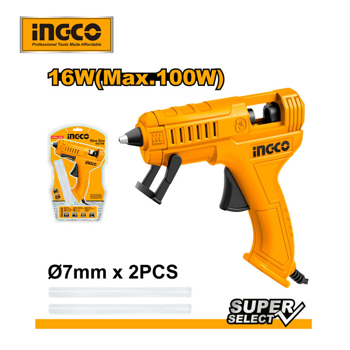 INGCO SUPER HEAVY DUTY Industrial Grade Glue Gun with Glue Stick 100W ...