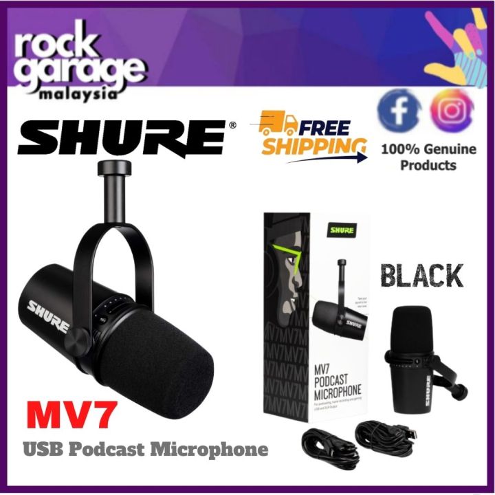Shure MV7 USB Podcast Microphone - (MV-7 / MV 7) | Lazada