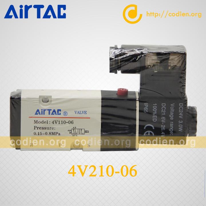 Van điện từ Airtac 4V210-06, Van khí nén, Van chia khí 4V210-06 ( Van 5 ...