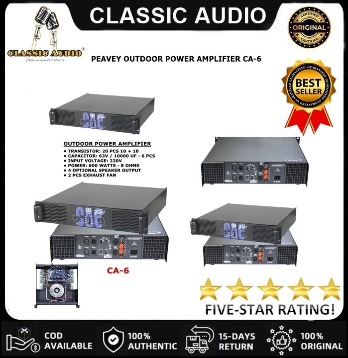 PEAVEY CLASSIC AUDIO OUTDOOR POWER AMPLIFIER CA-6 (ORIGINAL) | Lazada PH