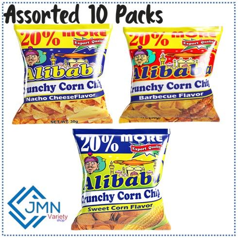 JM FG-0330 | 10 PCS | 30G | Alibaba Crunchy Corn Chips | BBQ | Sweet ...