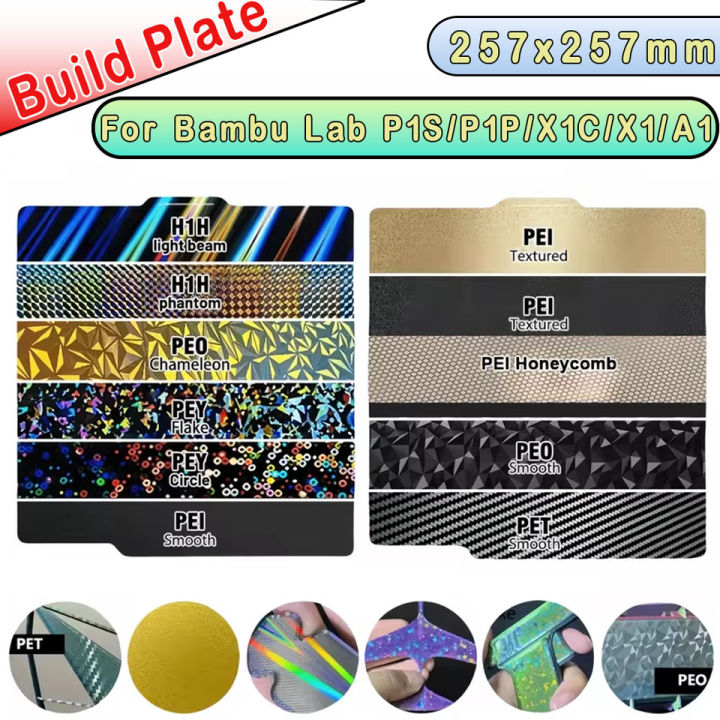 Plate For Bambulab Build Plate P1s Spring Steel Sheet Pei Sheet 257X257 ...