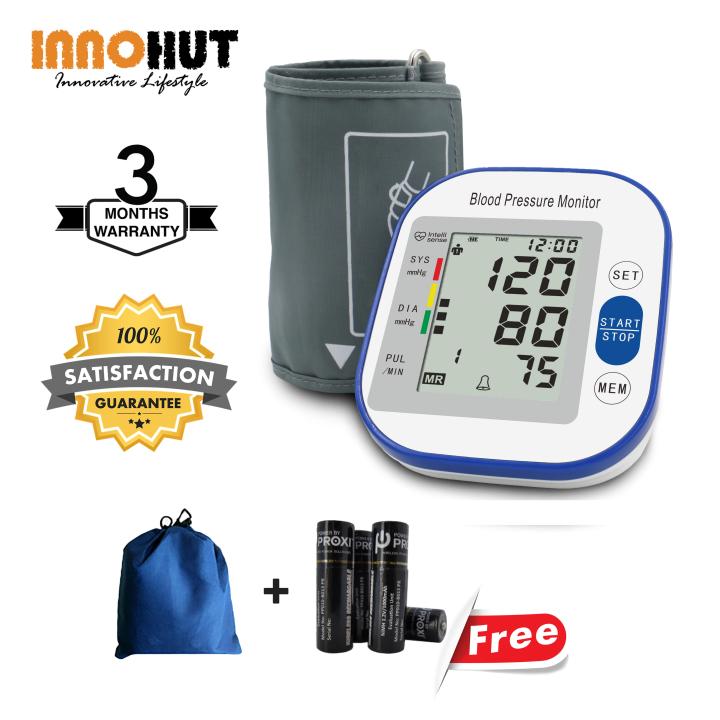 Innohut Upper Arm Type Blood Pressure Monitor with WHO Indicator Heart ...