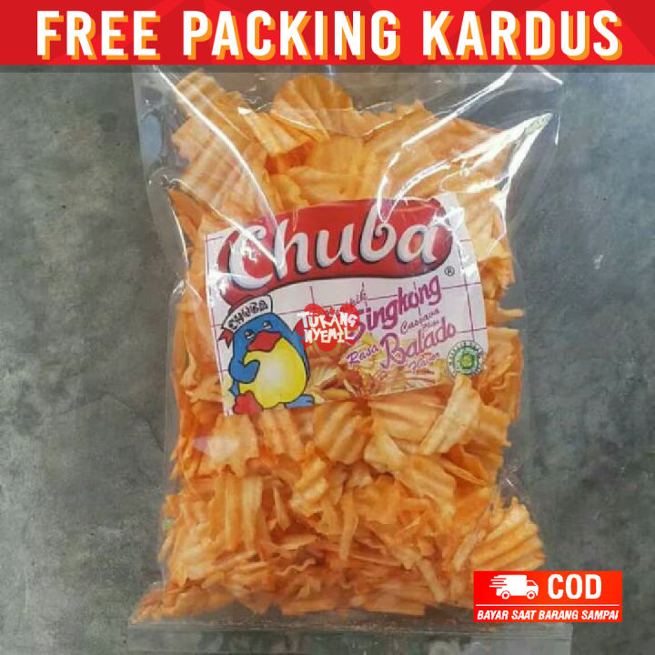 Jarang Ada keripik Singkong Chuba Rasa Balado dan Keju 250 gr snack ...
