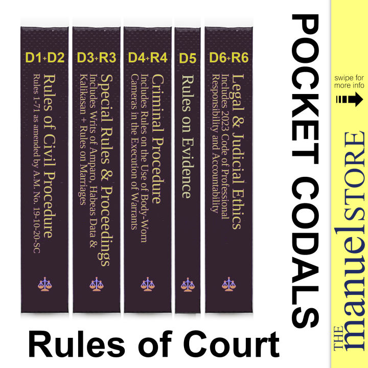 Pocket Codals (2023) - Rules of Court - Criminal Procedure Civil Ethics ...