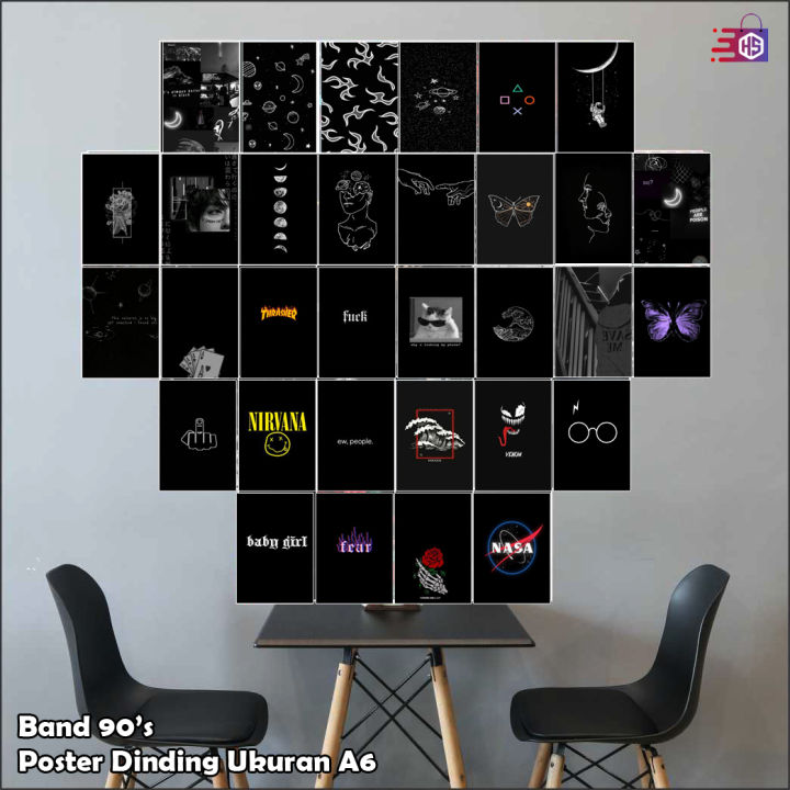 Poster Dinding Kamar Cowok Tema Black Aesthetic / Poster Kamar ...