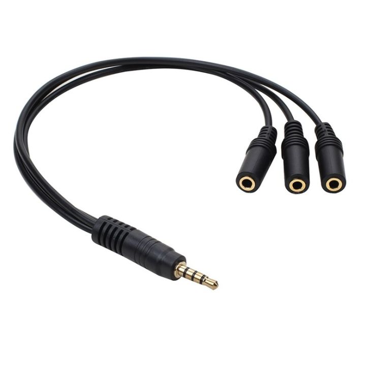 HORI 3.5mm 1 To 3 Splitter Cable Male To 3 Female Jack Socket Splitter ...