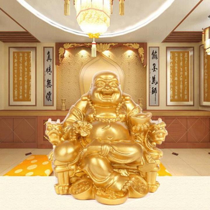 Dovewill รูปปั้นพระพุทธรูปทำจากเรซินขนาดเล็กรูปปั้นตกแต่งห้องนั่งเล่นสำนักงาน | Lazada.co.th