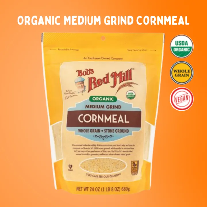 Bob's Red Mill Organic Cornmeal Medium 680g | แป้งข้าวโพดออร์แกนิก ...