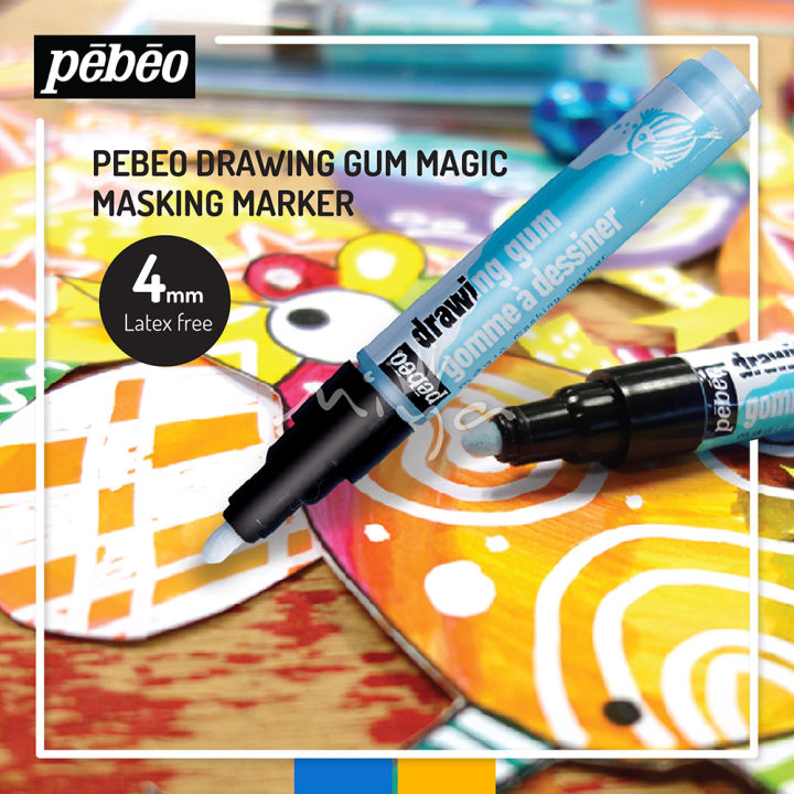 Pebeo 603729 Drawing Gum MAGIC Masking Fluid pen marker - 4mm Latex free CRAFT | Lazada