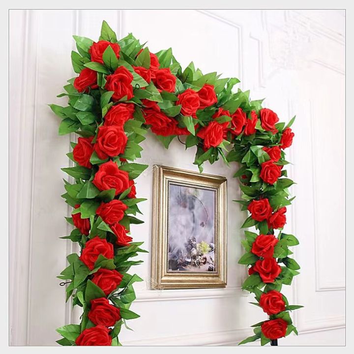 Bunga Rambat Palsu Bunga Juntai Imitasi Mawar Rose Artificial Dekorasi ...