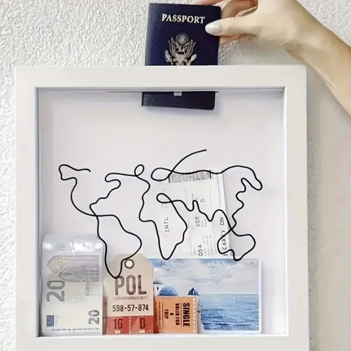 Xinyi3 1PC Travel For Postcards Photo Frames Money Box Ticket Organizer ...