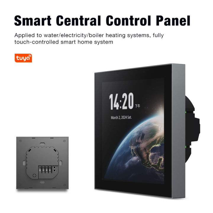 Tuya Zigbee Smart Control Panel with LED Touch Screen for controlling home electrical systems ...