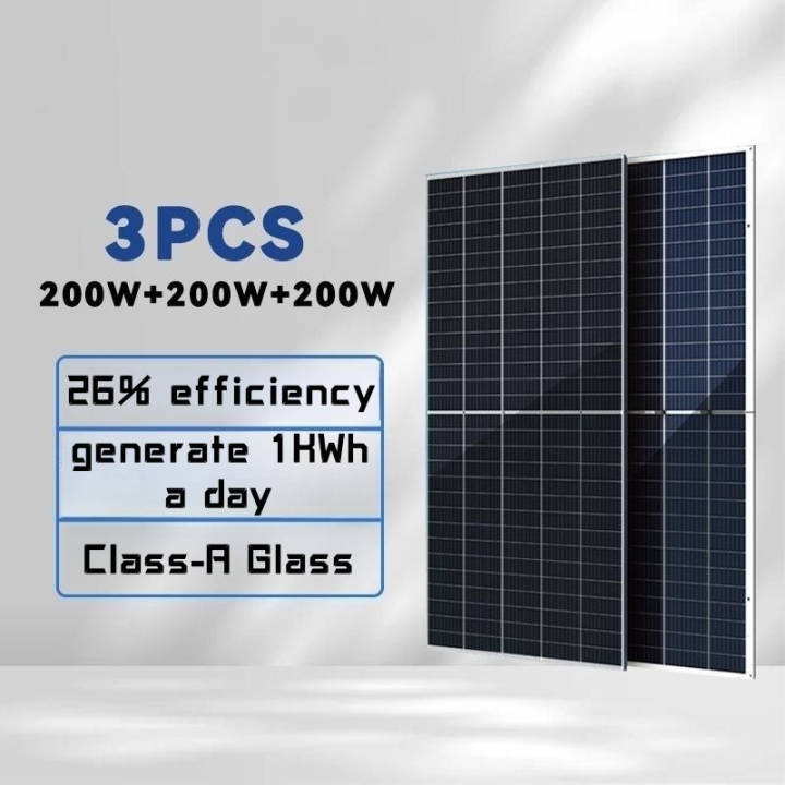 【3PCS】SOLAR PANEL 200W Solar Panel 200Watts FULL SET MONOCRYSTALLINE ...