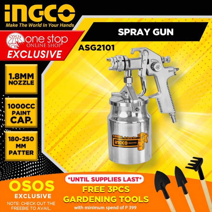 INGCO HVLP Suction Type Spray Gun ASG2101 1000CC ASG2101 | Lazada PH