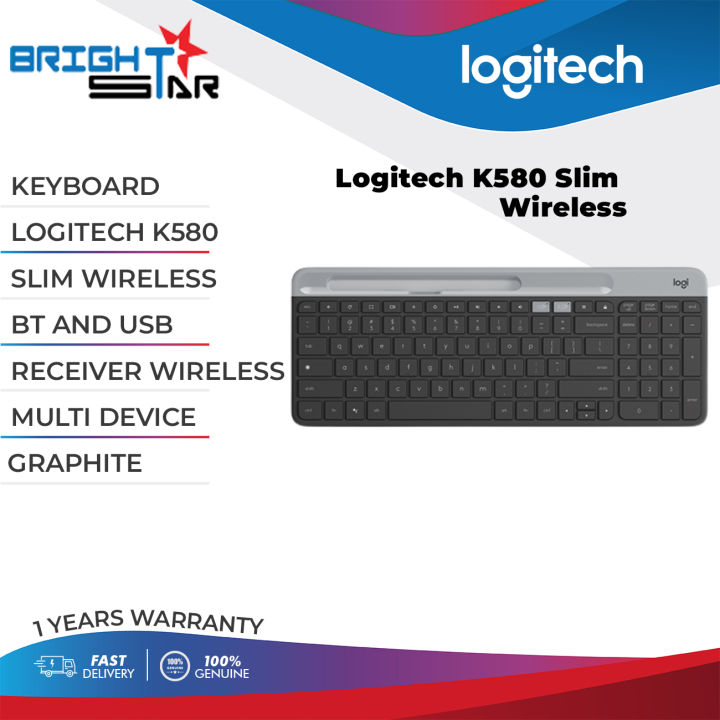 Logitech K580 Slim Wireless Keyboard | Lazada