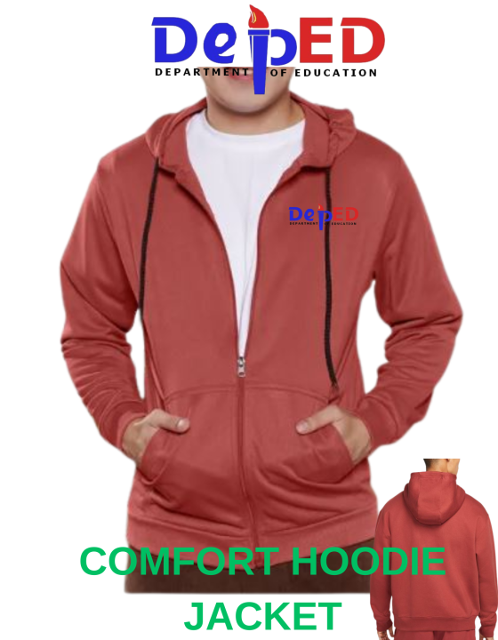 DepEd ZipHoodie Plain Comfort Casual Unisex Long Sleeve Jackets With ...