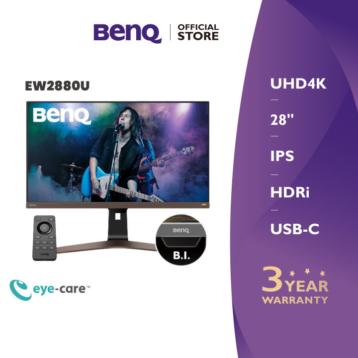 BenQ EW2880U 28" 60Hz 4K UHD HDRi USB-C Entertainment Eye-Care Movie ...