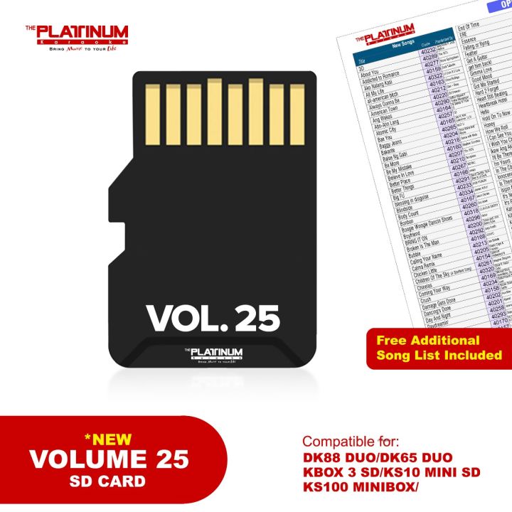 Platinum Karaoke Volume 25 SD Card for KS100 Mini Box/KS10 Mini SD/DK88 ...